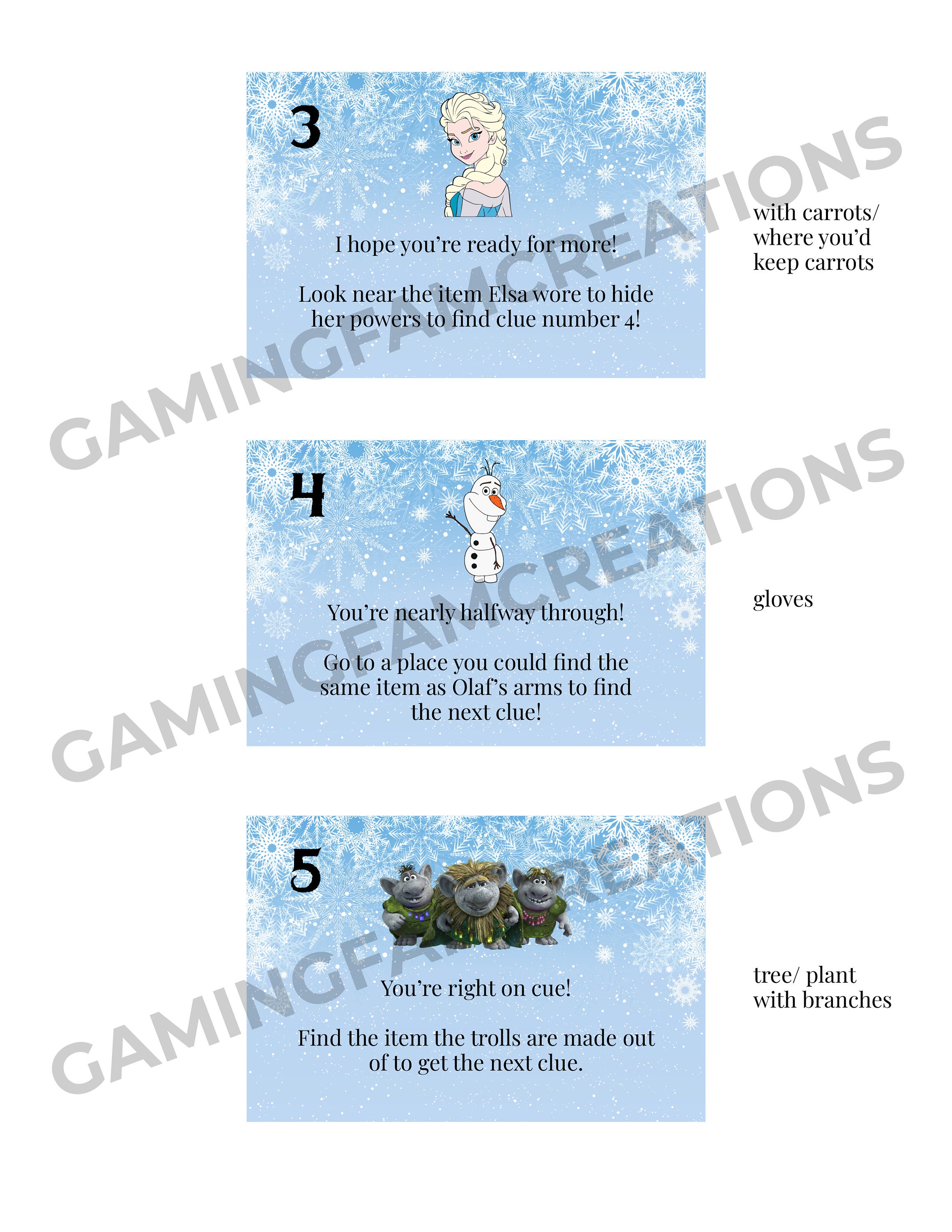 Frozen Birthday Party | Printable Scavenger Hunt | Instant Download - Etsy