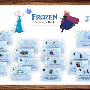 Frozen Birthday Party | Printable Scavenger Hunt | Instant Download - Etsy