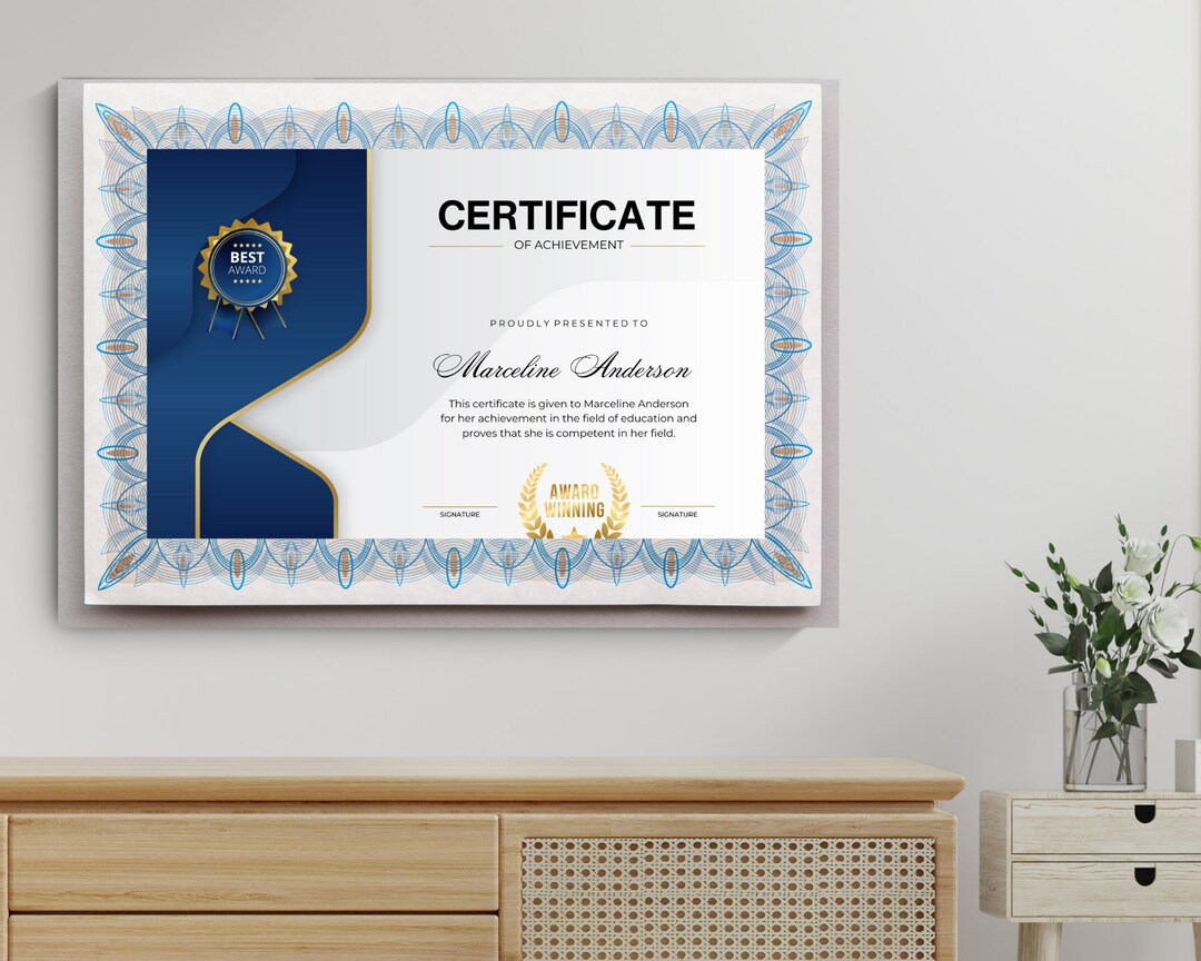 Personalized Certificate Card Holder: Elegant Crystal Award Frame ...