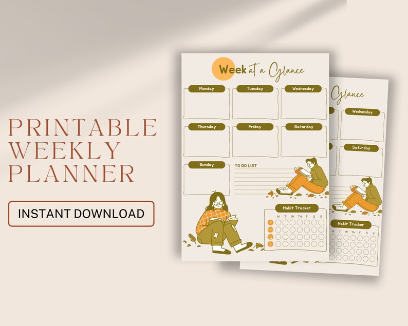 Weekly Planner | Weekly Tracker | Plan My Week | Productivity ...