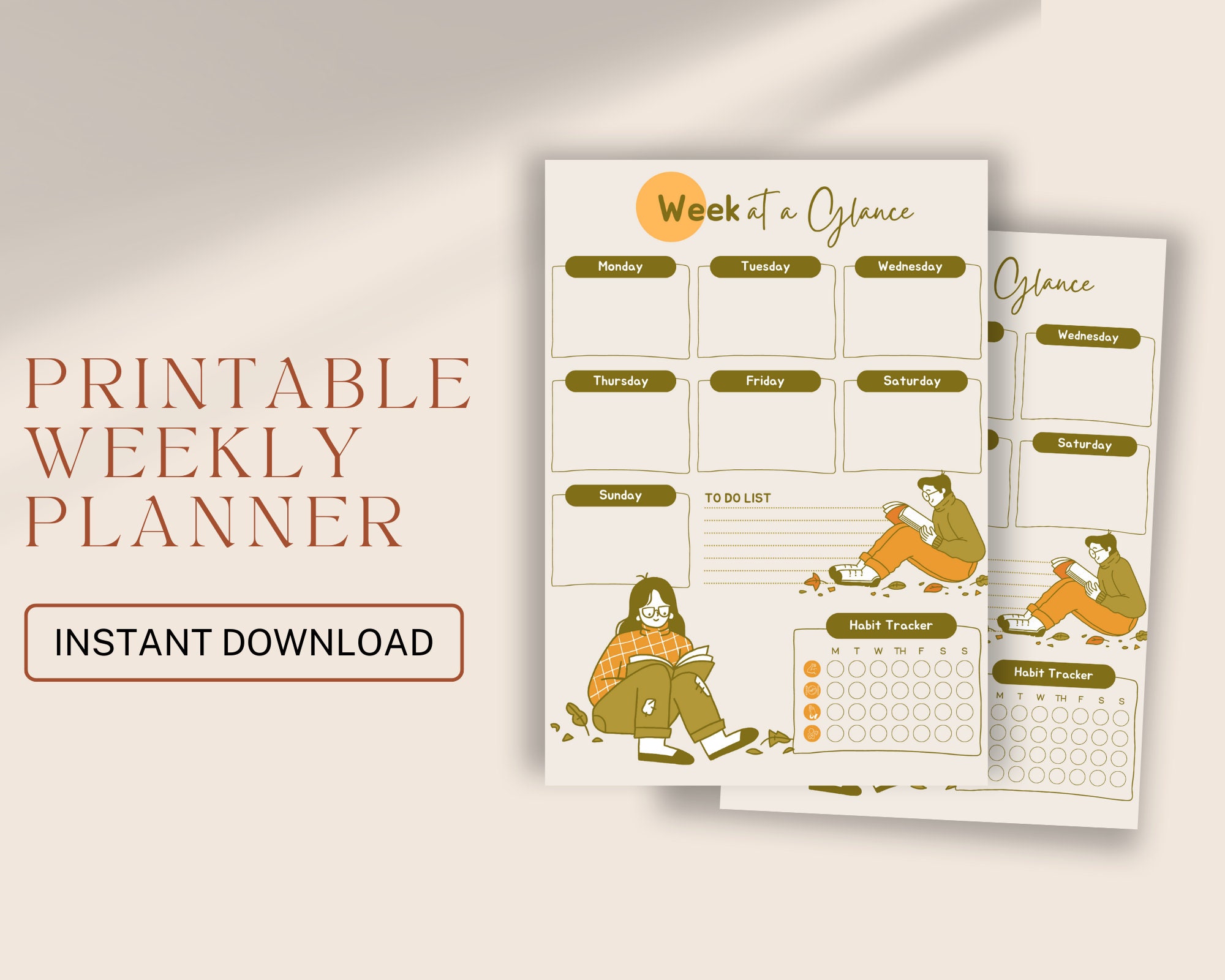 Weekly Planner | Weekly Tracker | Plan My Week | Productivity ...