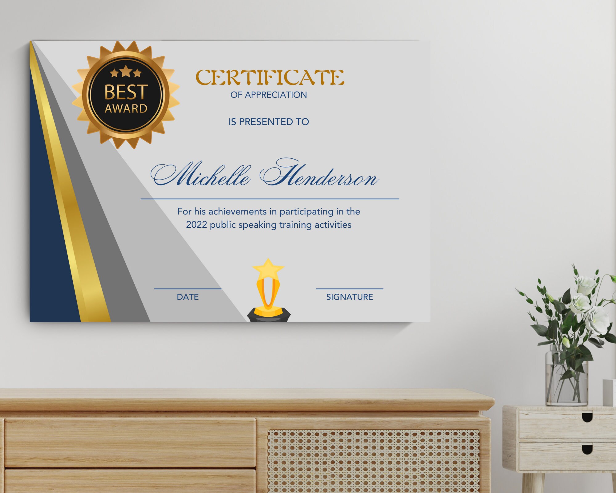 Personalized Editable Certificate of Appreciation for Remarkable ...