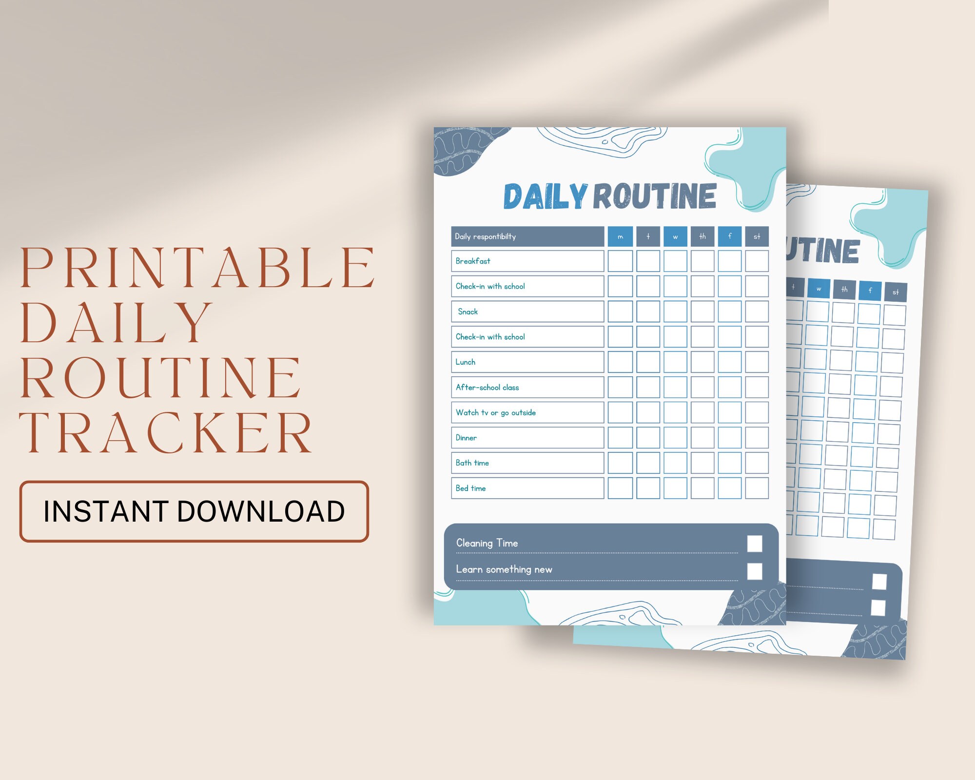 Daily Routine Tracker | Daily Planner | Plan Your Day | Productivity ...