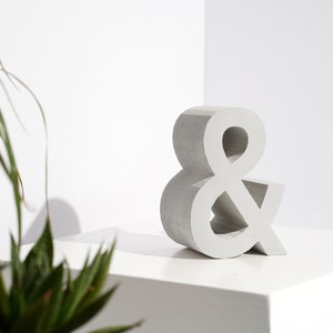 Concrete Bookends & Symbol Modern Unique Book Ends Office Bedroom Decor ...