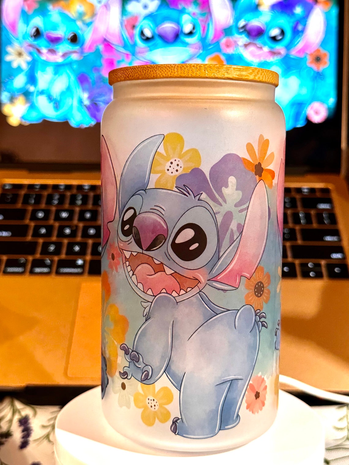 Frosted Lilo and Stitch Cup, 16oz Libby Cup - Etsy