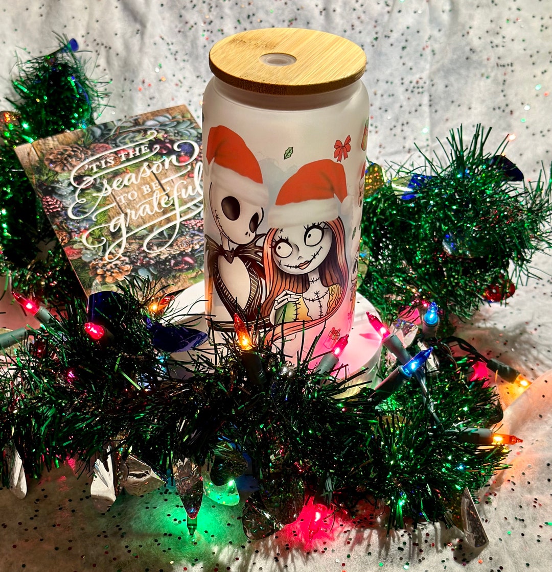 Frosted 16oz Libby Nightmare Before Christmas, Christmas Movie, Christmas Gift - Etsy