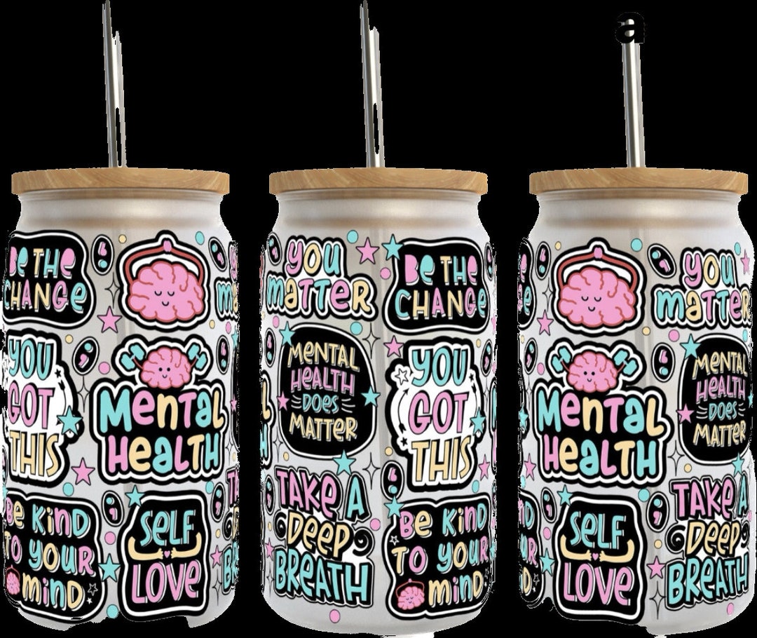 Frosted 16oz Libby, Metal Health, Self Love Cup - Etsy