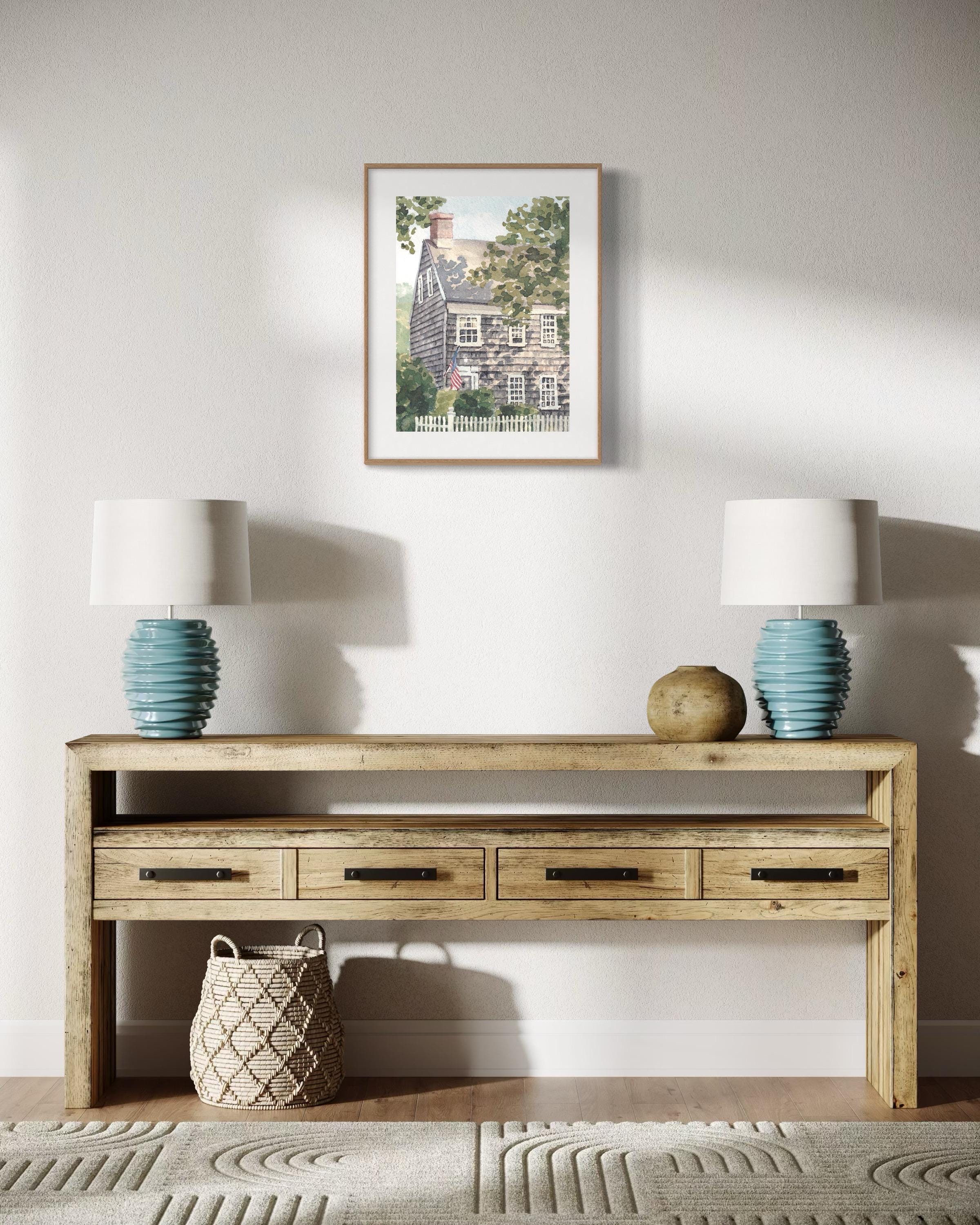 Cape Cod Home Watercolor Poster Print - Beach Home Painting - New ...