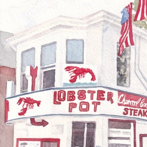 Provincetown Watercolor Poster Print - Lobster Pot Restaurant - Cape ...