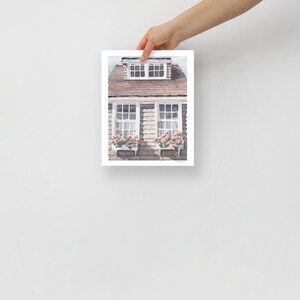 Cape Cod Home Watercolor Poster Print - New England Massachusetts Beach ...