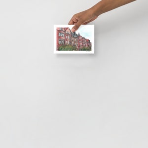 Back Bay Boston Massachusetts Watercolor Poster Print - Commonwealth ...