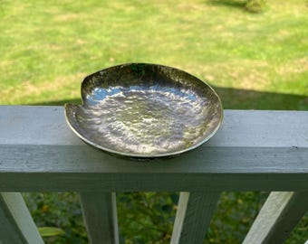 Vintage Copper Spoon Rest / 1980's Hammered Copper Spoon Rest - Etsy