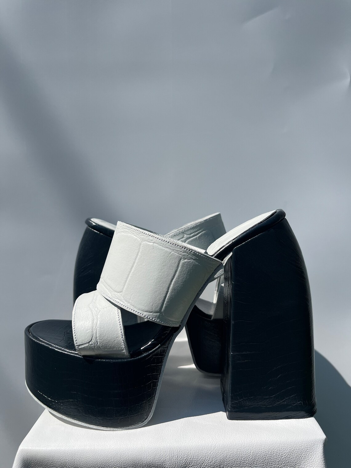 Handmade Mule Platform High Heels Size 37 EU / 6.5 W US - Etsy