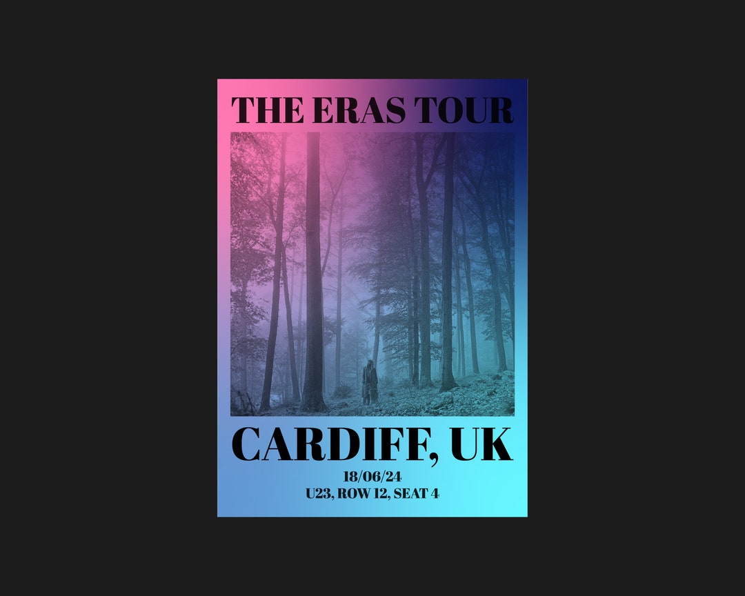 Taylor Swift the Eras Tour Folklore Poster Custom Location Folklore ...