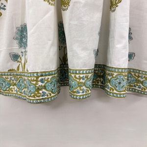 Floral Hand Block Print Kyra Midi Dress | Bohemian Cotton Dress Dresses ...