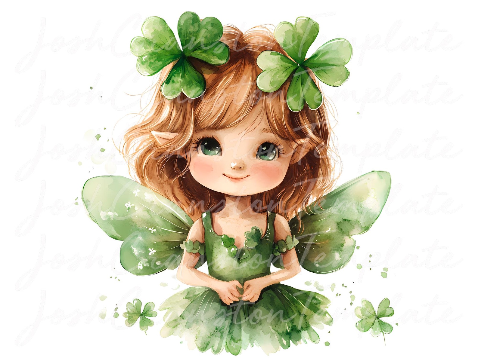 10 Cute St. Patrick's Day Fairy Clipart, Shamrock Fairy Digital ...