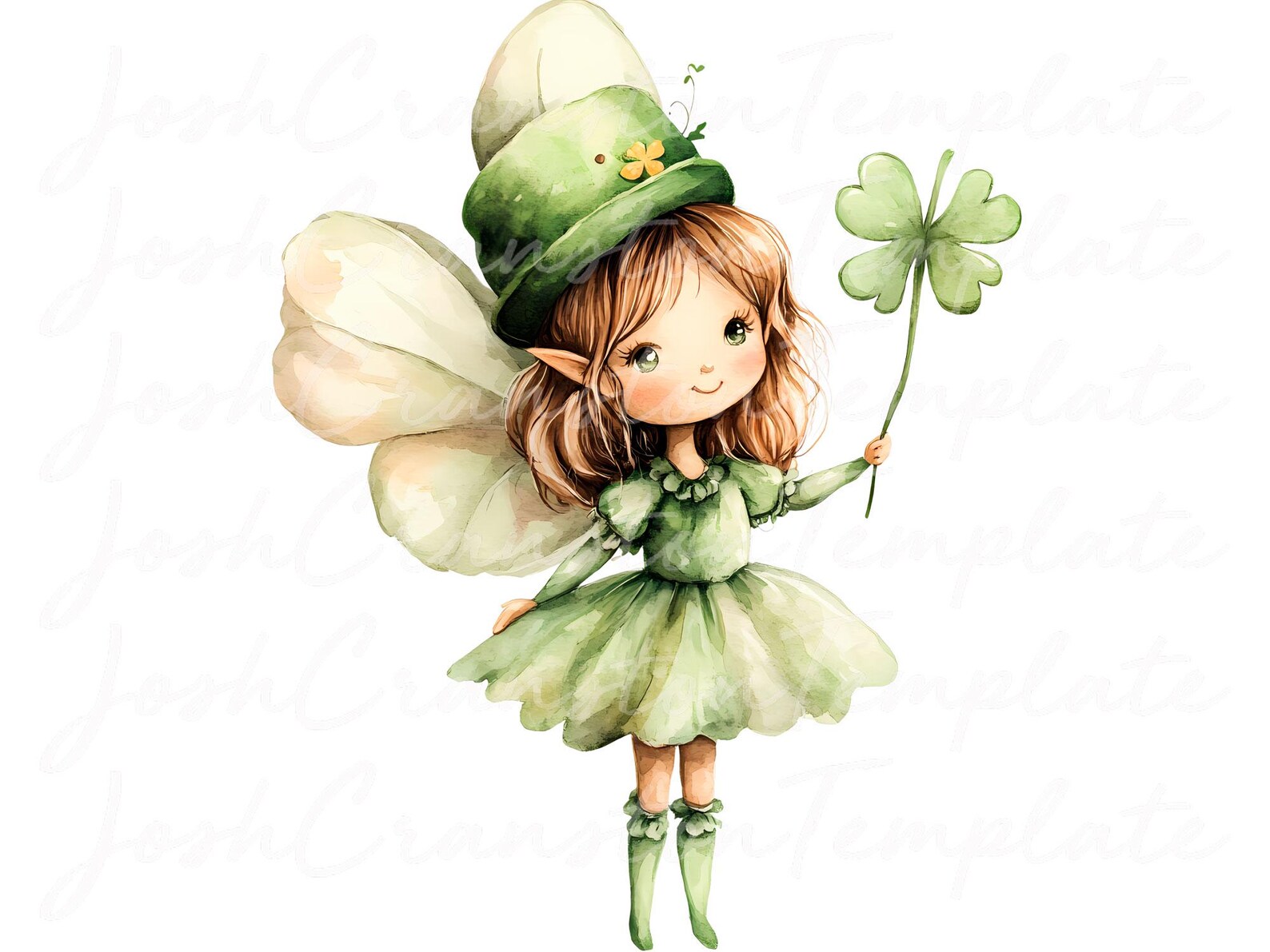 10 Cute St. Patrick's Day Fairy Clipart, Shamrock Fairy Digital ...