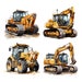 18 Construction Vehicles Clipart, Watercolor Construction Vehicles With ...