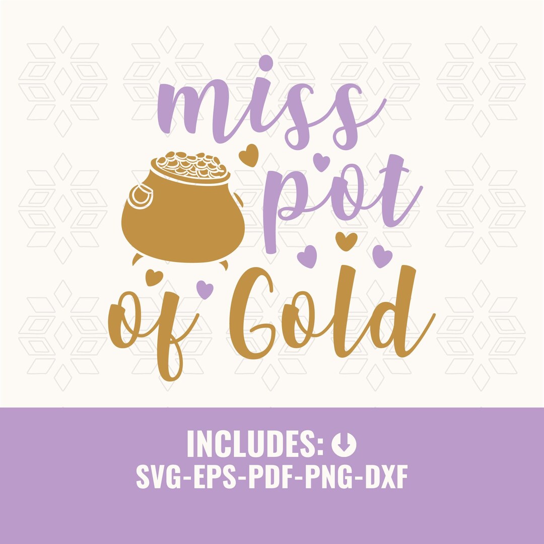 Miss Pot of Gold SVG - Etsy Australia