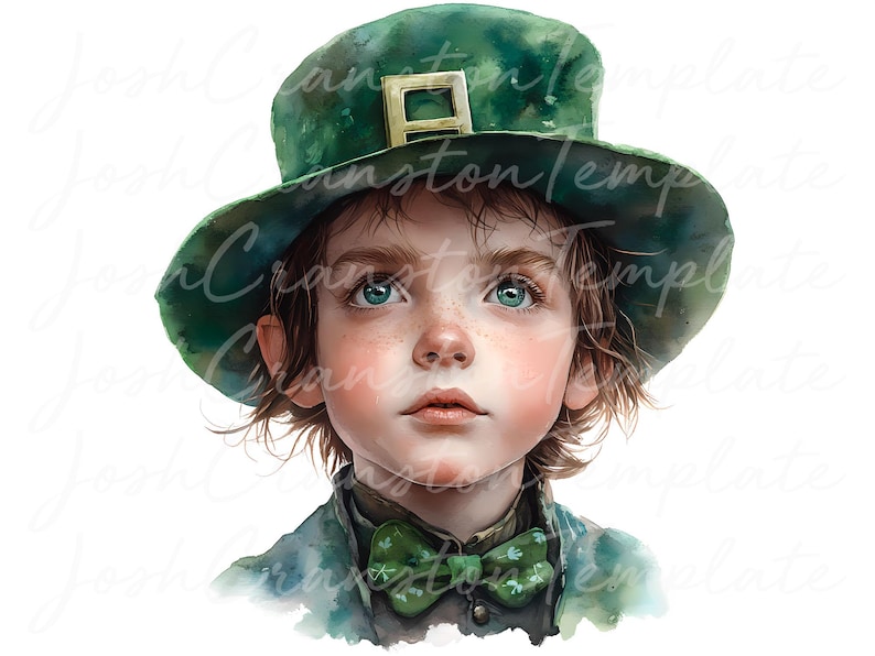 Leprechaun Boy Watercolor PNG Clipart Set - Etsy