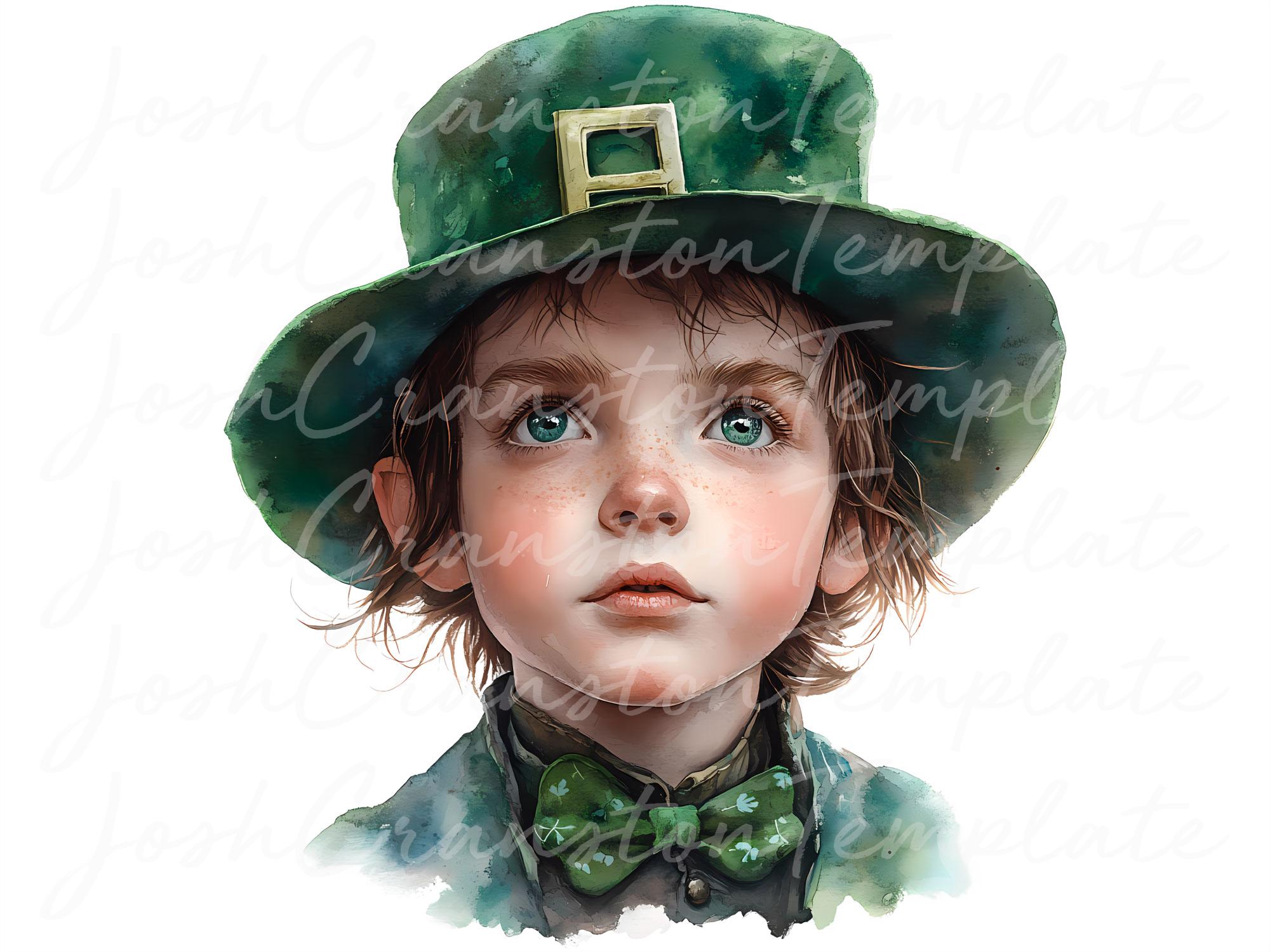 Leprechaun Boy Watercolor PNG Clipart Set - Etsy