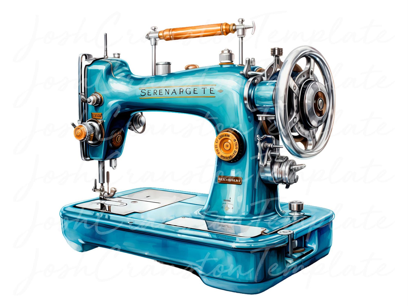 16 Vintage Sewing Machine Wall Art, Antique Sewing Machine Illustration ...