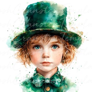 Leprechaun Boy Watercolor PNG Clipart Set - Etsy