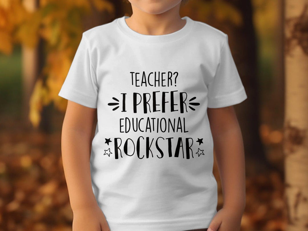 Teacher Quote Digital Design, I Prefer Educational Rockstar, Printable ...