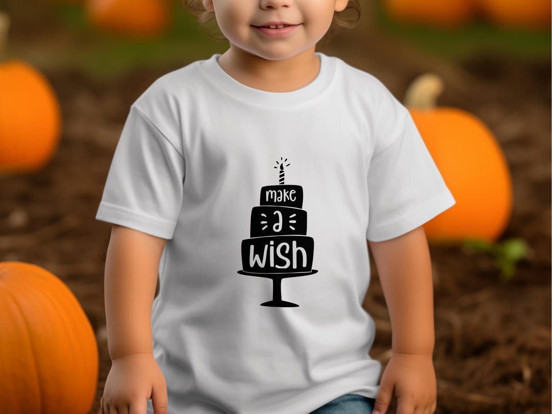 Make a Wish Cake Topper Digital File, Birthday Cake SVG, Printable Cake ...