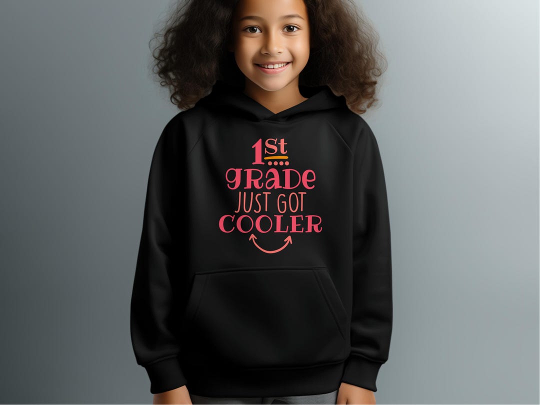 First Grade Just Got Cooler Digital Design, 1st Grade Digital Art, Printable School Decor, First ...