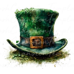 St Patrick Leprechaun Hat Watercolor PNG Clipart - Etsy