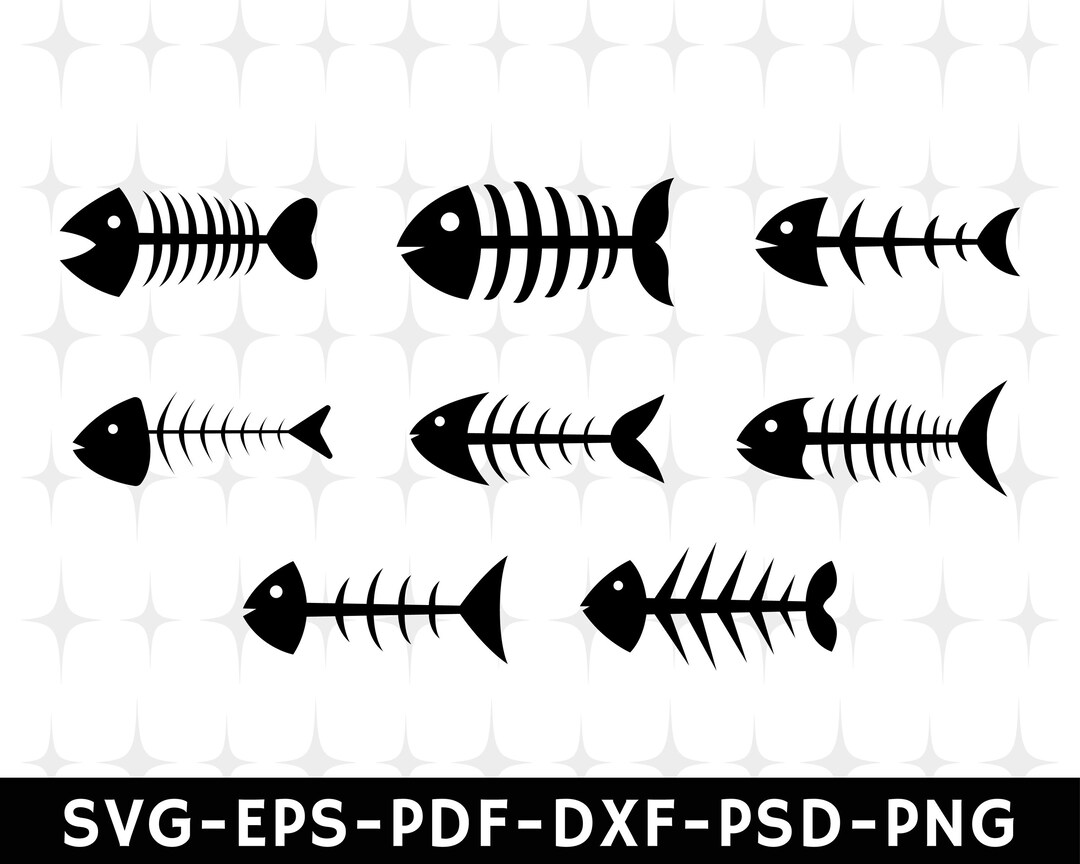 Fishbone SVG Quirky and Fun Design for Cat Lovers and Creative Crafts ...