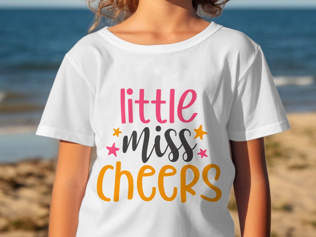 Little Miss Cheers Digital Design, Fun Cheerleading Download, Cheer ...