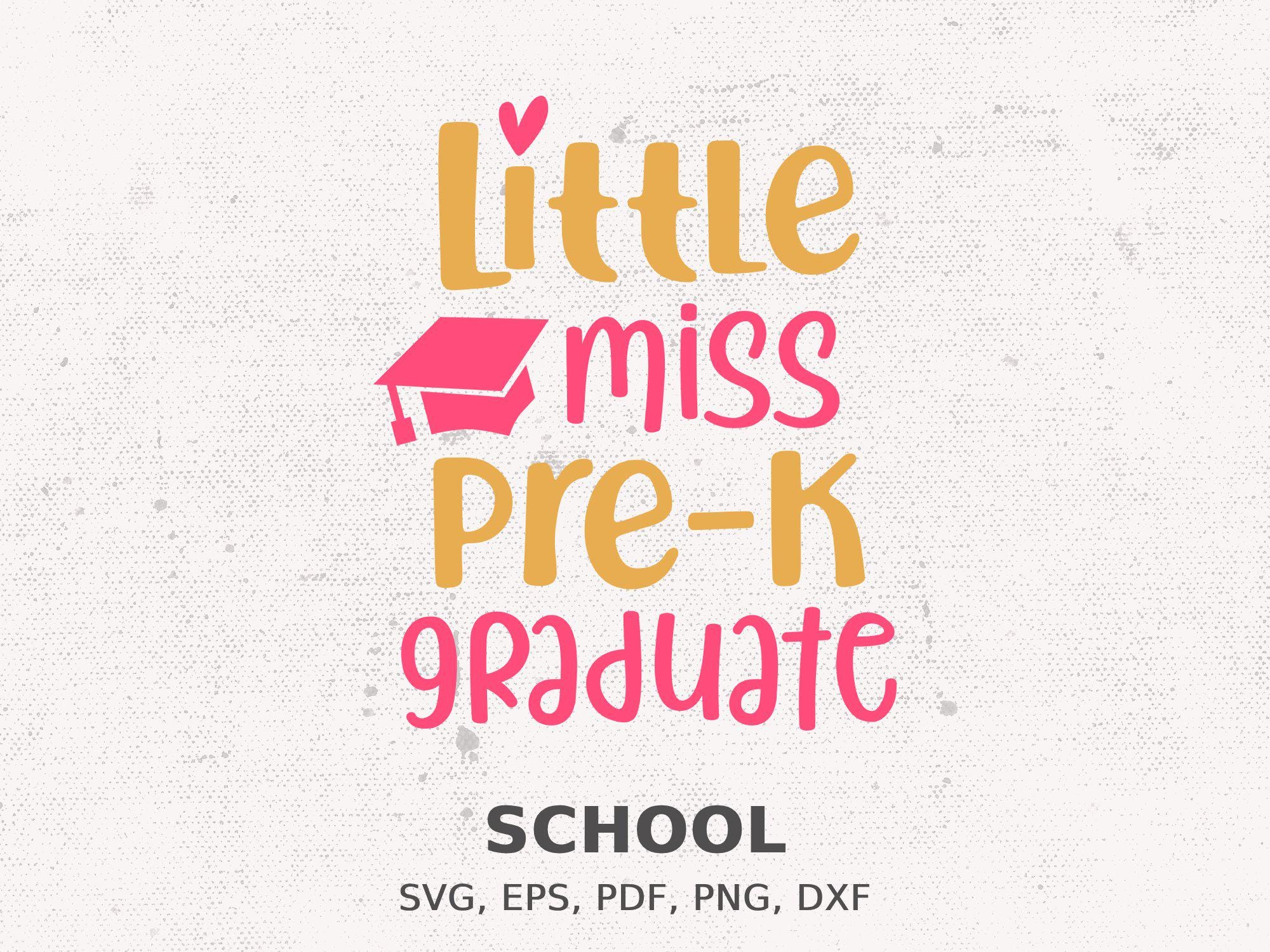 Little Miss Pre-k Graduate Digital Design, Pre-k Graduation Printable ...