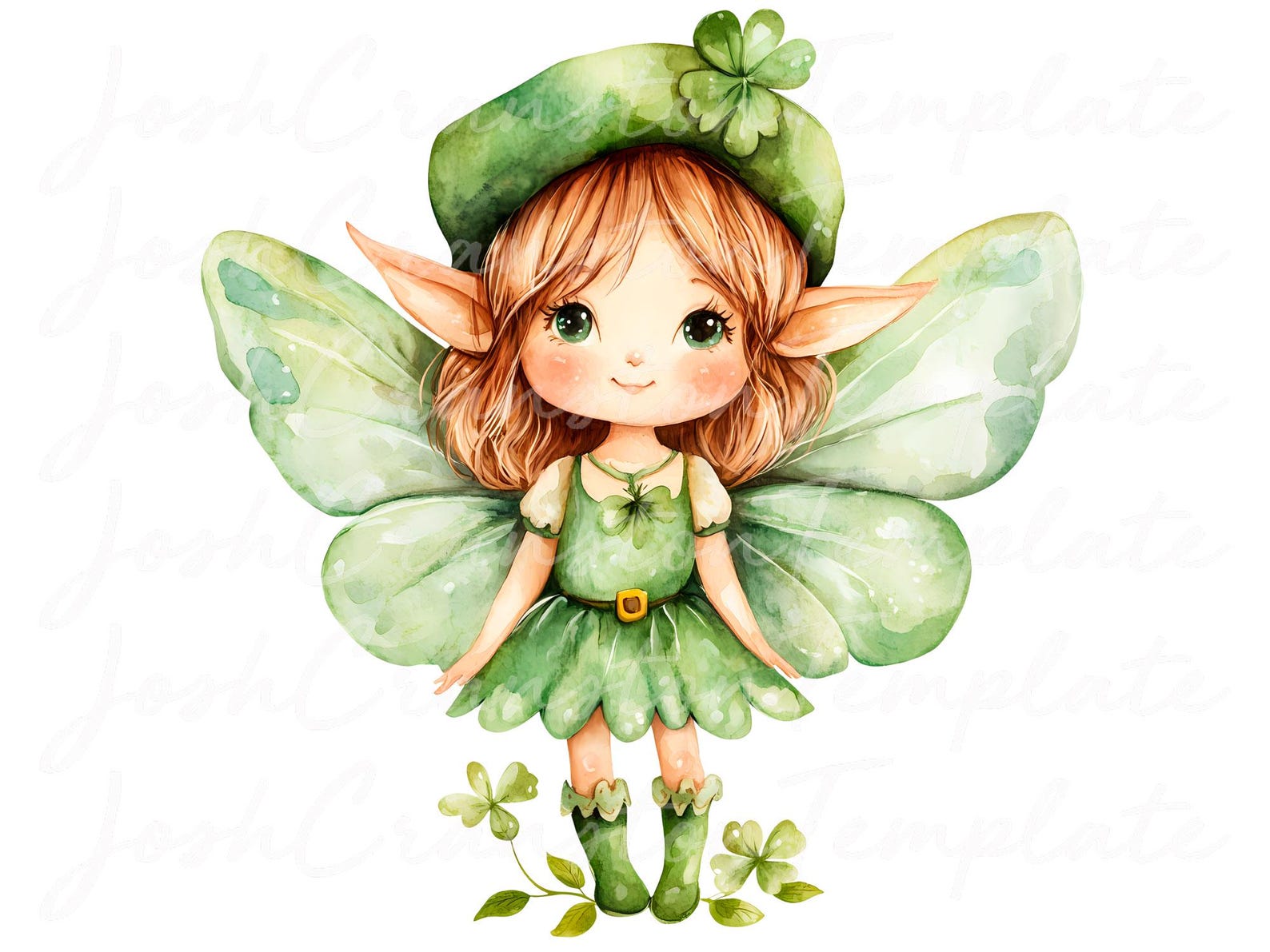 10 Cute St. Patrick's Day Fairy Clipart, Shamrock Fairy Digital ...