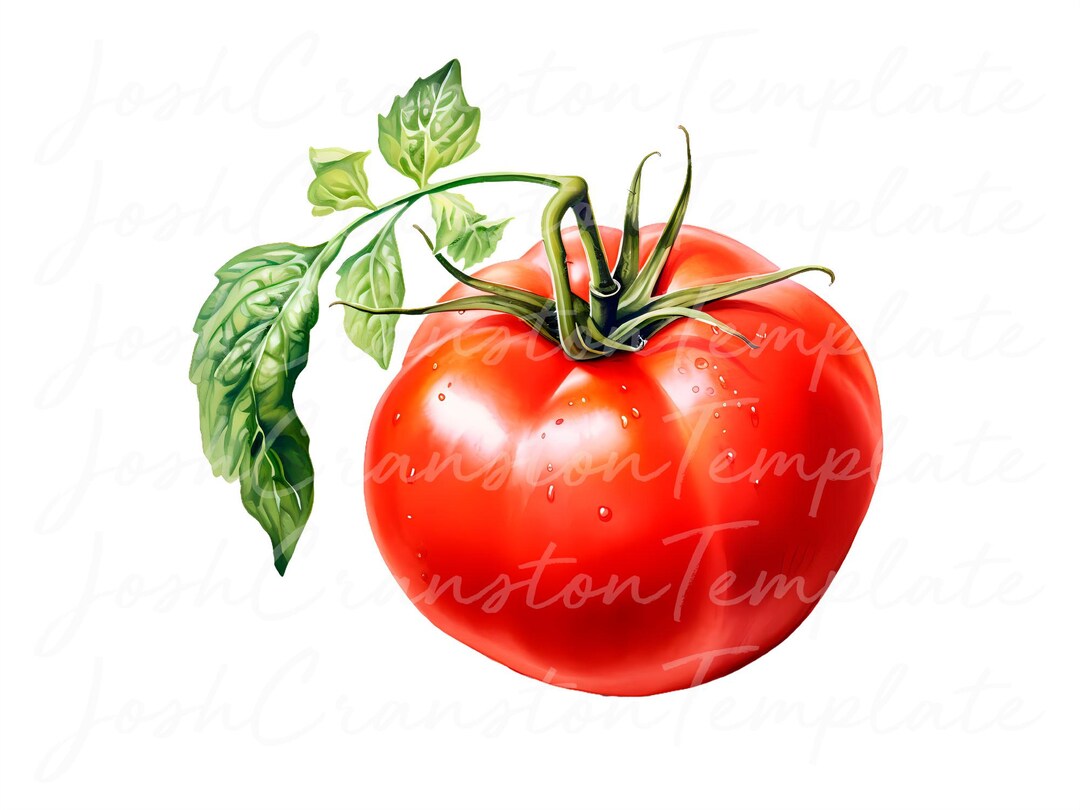 16 Digital Tomato Art Print, Kitchen Decor, Food Illustration ...