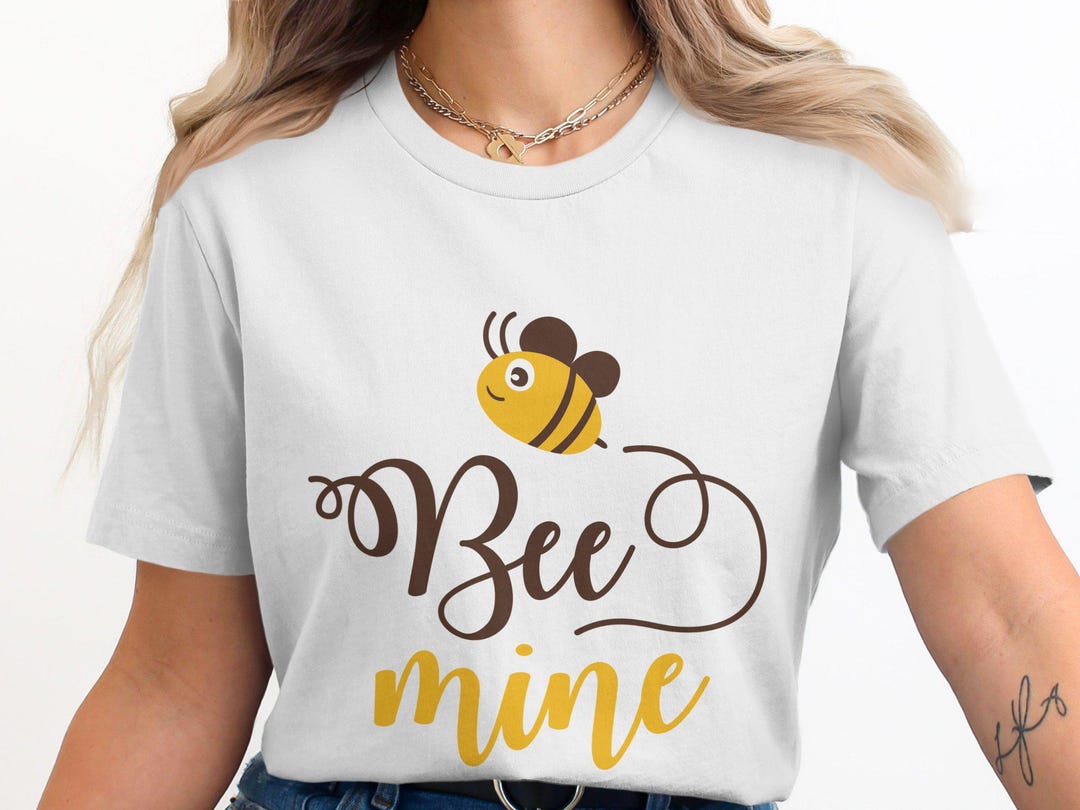 Bee Mine Valentine Design, Cute Bee Valentine Art, Digital Love Quote ...