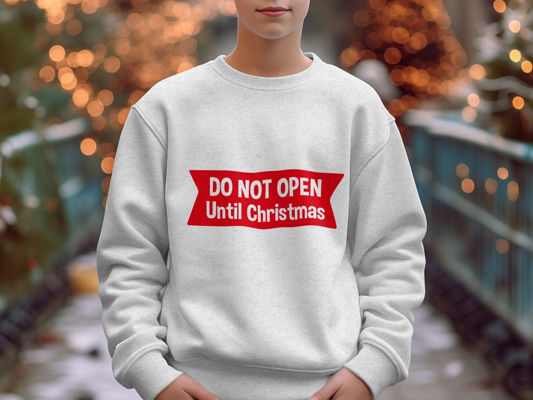 Christmas Do Not Open Until Christmas Sign Printable, Red Holiday ...