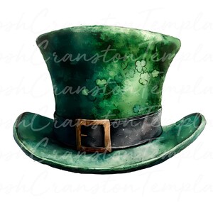 St Patrick Leprechaun Hat Watercolor PNG Clipart - Etsy