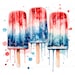 15 Fourth of July Popsicle Digital Clipart, Red White and Blue ...