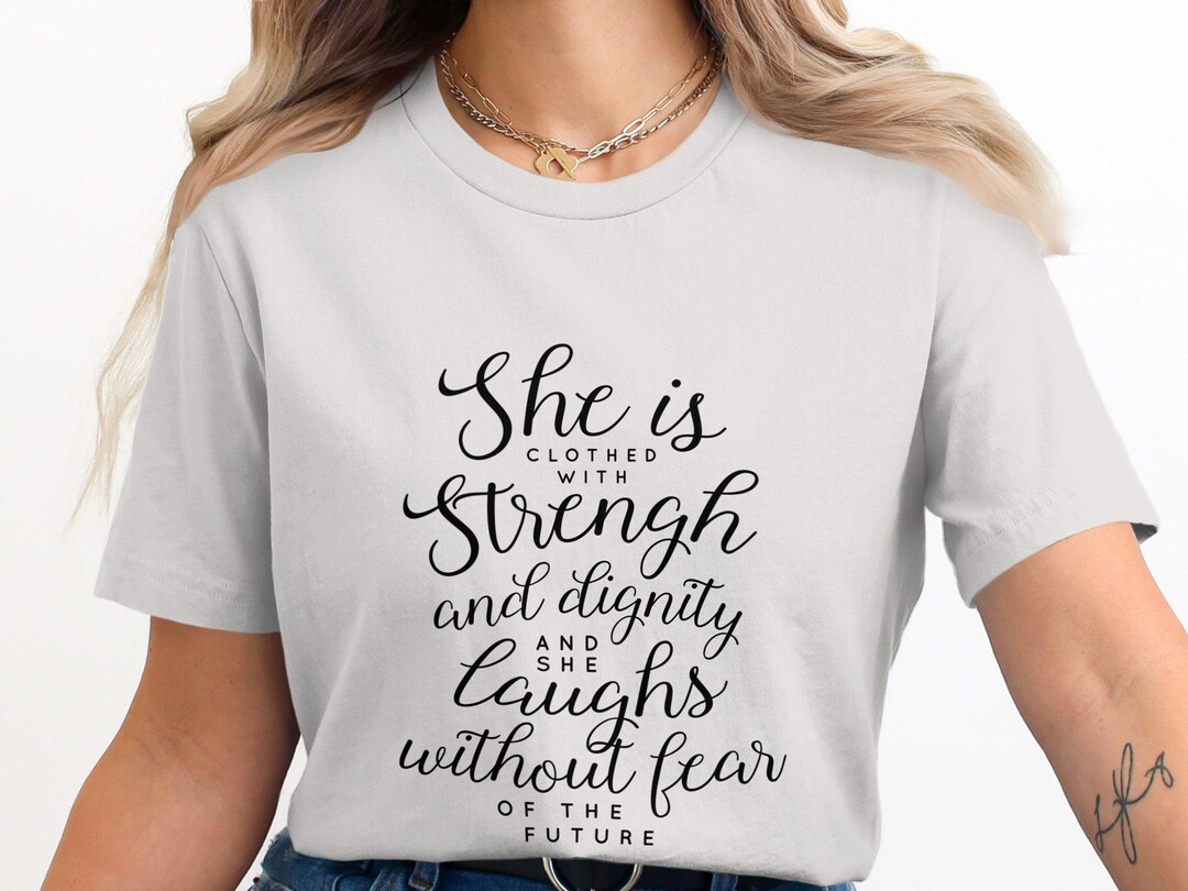 Inspirational Quote Digital Design SVG, Strength and Dignity Quote ...