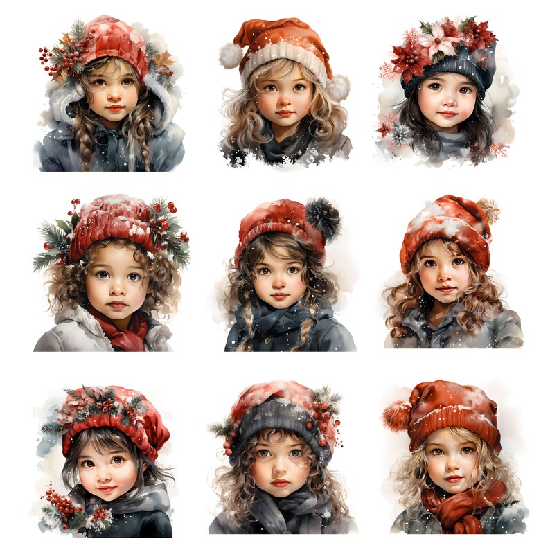 36 Christmas Baby Girl Clipart PNG Transparent Background - Etsy