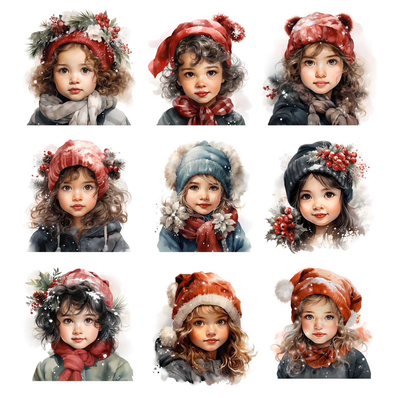 36 Christmas Baby Girl Clipart PNG Transparent Background - Etsy