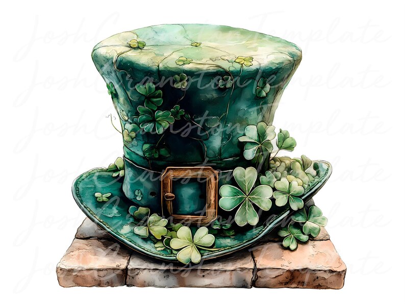 St Patrick Leprechaun Hat Watercolor PNG Clipart - Etsy