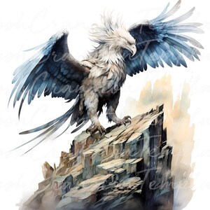 Mythical Griffins – 14 Watercolor Pngs for Junk Journal, Digital ...