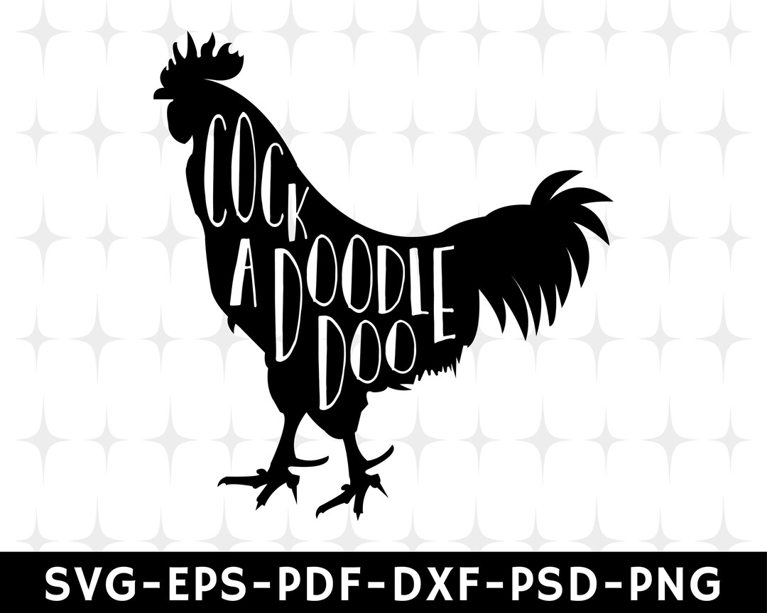 Cock-a-doodle-doo SVG Fun Rooster Design for Crafts and Decor - Etsy