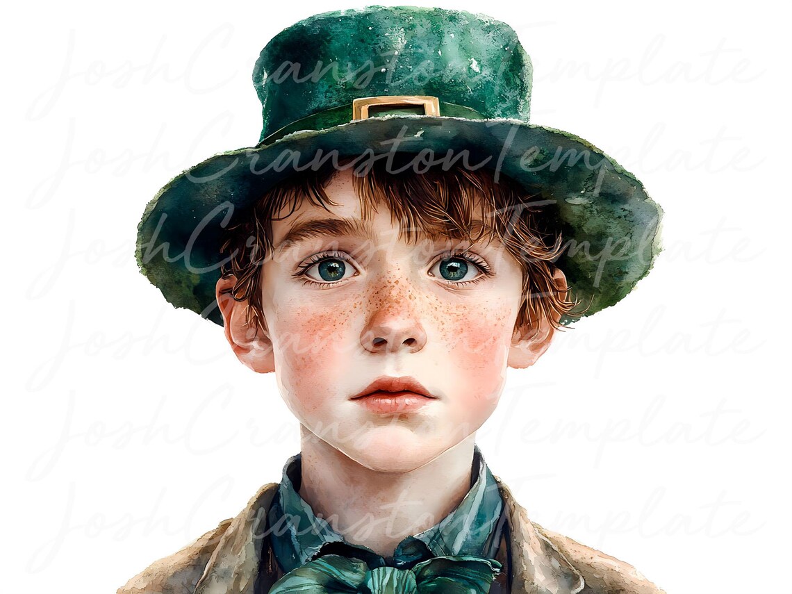 Leprechaun Boy Watercolor PNG Clipart Set - Etsy
