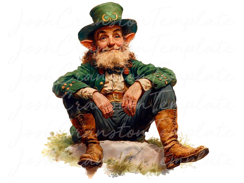 12 St. Patrick's Day Leprechaun Art, Irish Folklore Illustration ...
