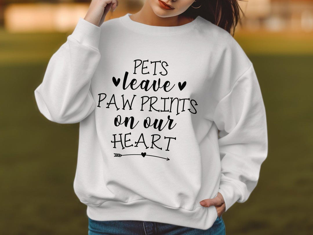 Pets Leave Paw Prints on Our Heart Wall Art, Pet Lover Digital ...