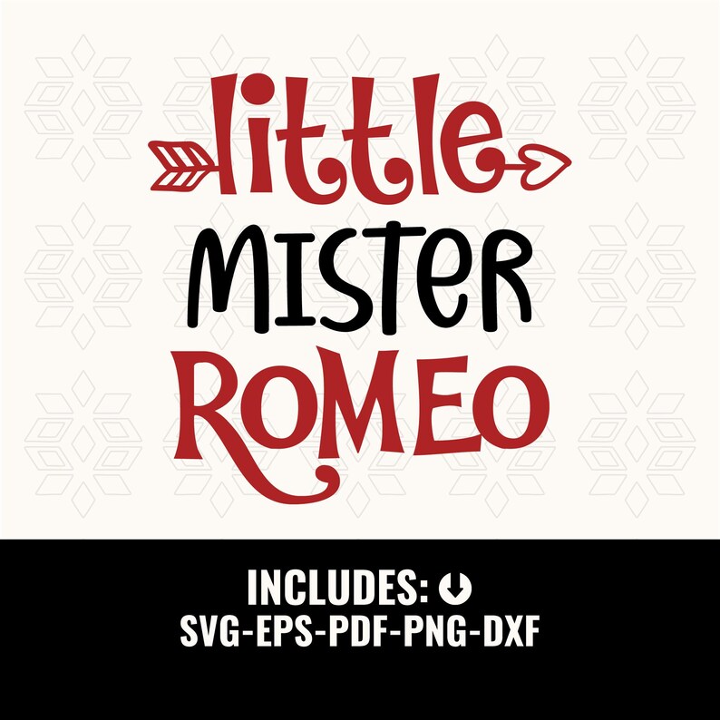 Little Romeo Valentine SVG - Etsy